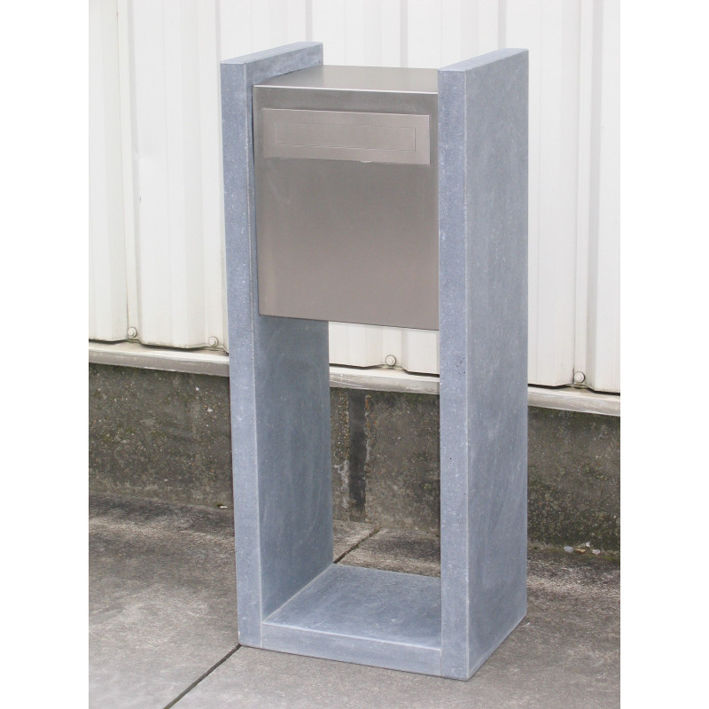 Briefkästen aus belgischem Blaustein - Madrid Inox-RVS
