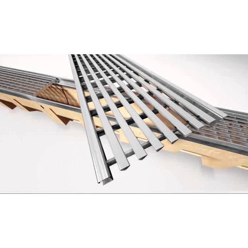 Stainless steel grid drainage channel - Euroline Inox - ACO