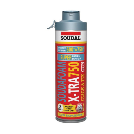 Soudafoam X-tra 750 gun C&F - Espuma de PU EC 1 PLUS de alto desempenho - Soudal